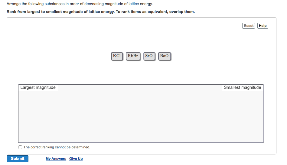 Solved Arrange the following substances in order of | Chegg.com